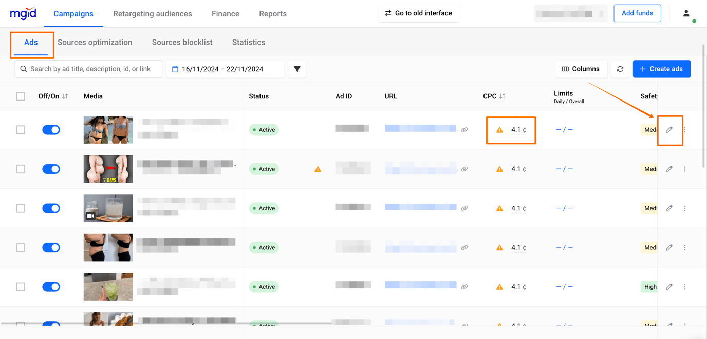 Setting Up CPC in MGID Ads